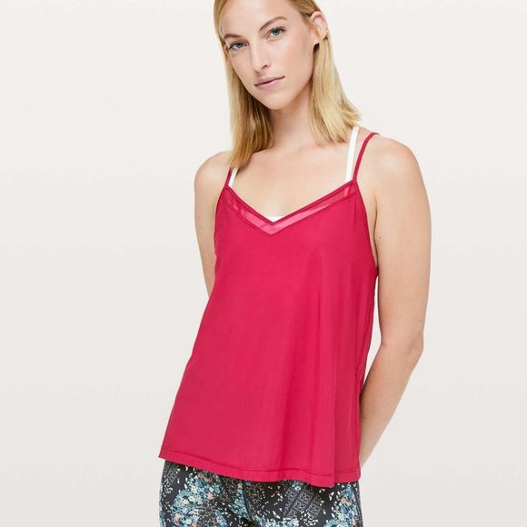 lululemon athletica | Tops | Lululemon Final Countdown Ruby Red Top 4 ...